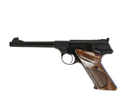 Sg22 22lr Semiautomatic Pistol Blued Engraved Walnut Grips 6 58