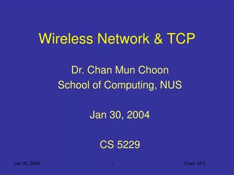 Ppt Wireless Network And Tcp Powerpoint Presentation Free Download