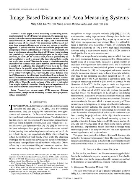 PDF Image Based Distance And Area Measuring Systems