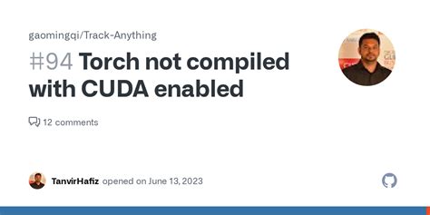 Torch Not Compiled With Cuda Enabled · Issue 94 · Gaomingqitrack Anything · Github