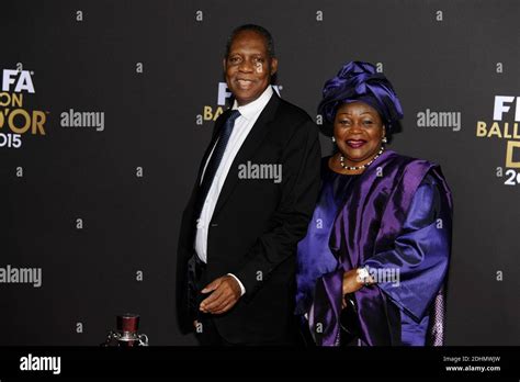 Fifas Interim President Issa Hayatou And Wife Claire Attending The