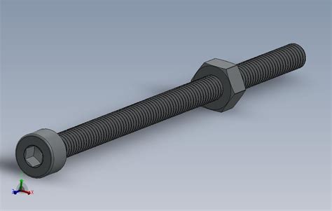 Srm4带螺母螺栓solidworks 2012模型图纸免费下载 懒石网