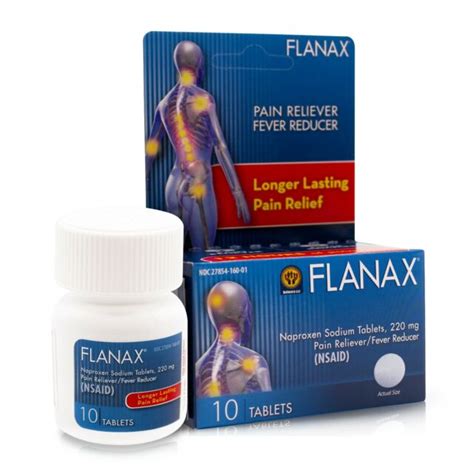 Flanax Naproxen Sodium USP 220 MG Pain Reliever Fever Reducer 30
