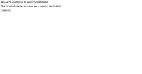 Custom Warning Error Handlers Codesandbox