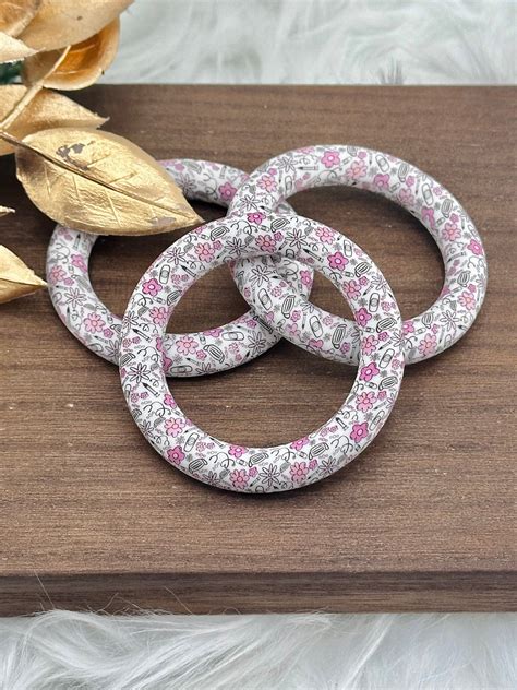 Printed Silicone Ring Pretty Pink Healthcare 65mm Delilica