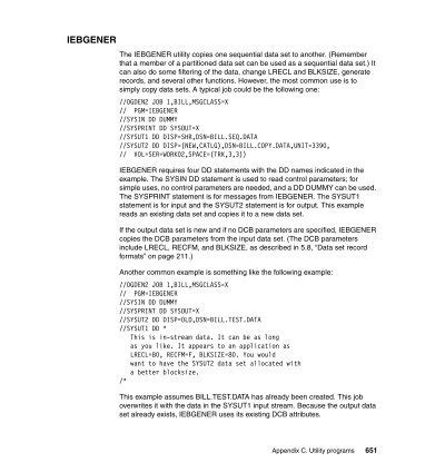 Basic Utilities IEFBR M