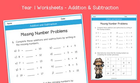 year 1 missing number problems worksheets ks1 addition