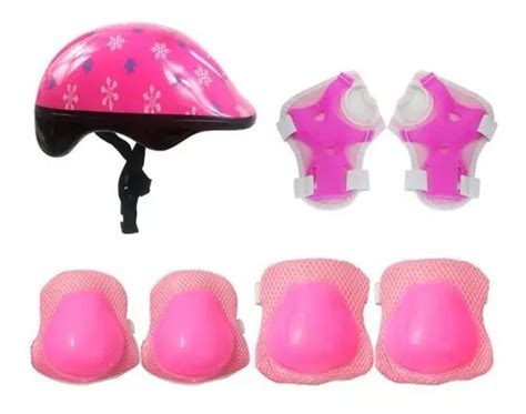 Kit Infantil Acessorios Proteção Rosa Patins Bicicleta Skate Frete grátis