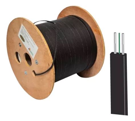 Cabo Fibra Drop Óptico km Mini Flat fo Ftth Compacto