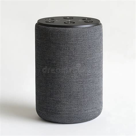 Stylish Wireless Bluetooth Speaker With Fabric Finish And Sleek Cylindrical Design Stock Image Stylish Wireless Bluetooth Speaker With Fabric Finish And Sleek Cylindrical Design Stock Image