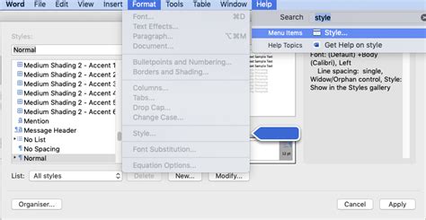 Macos Equivalent Of Styles Pane In Word For Mac Super User