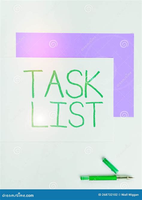 Handwriting Text Task List Internet Concept Planification Reminder