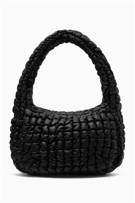 Cos Quilted Oversized Crossbody Bag Leather In Black Lyst