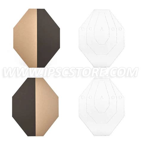 White Side Perforated Cardboard Ipsc Targets 100 Pack