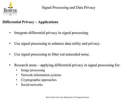 Lit Review Talk Signal Processing And Machine Learning With Differential Privacy Algorithms