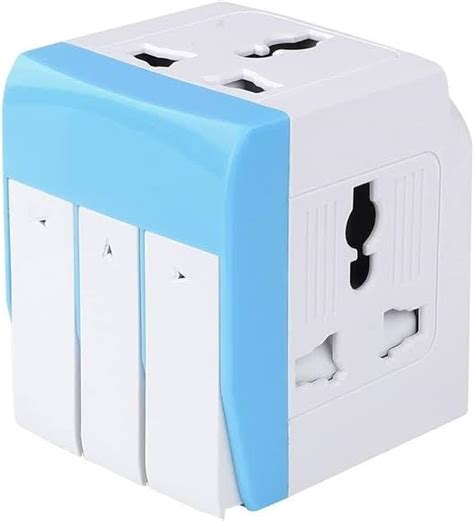 Ganix Universal Travel Adapter Multi Plug With Individual Switch Socket With Spike Buster Fuse