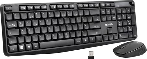 Ultron 364180 Keyboard And Mouse Set Wireless Layout Germany At