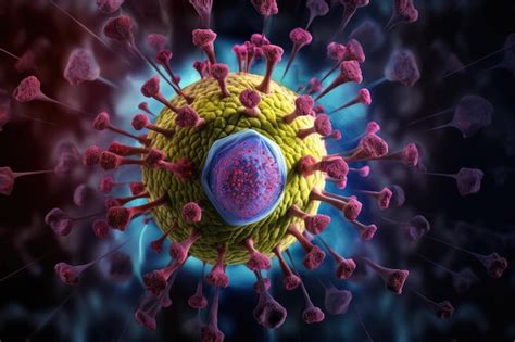 Premium Ai Image Virus Microscopic Infectious Agent Nucleic Acid Rna Dna Introduction Into A