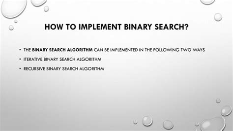 Binary Search Data Structure And Algorithm PPT