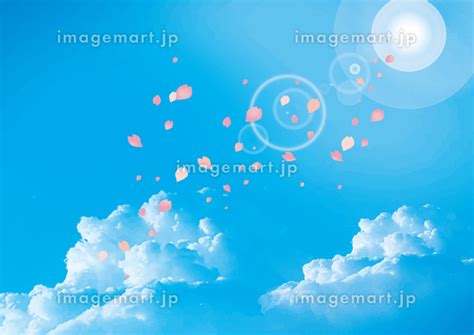 青空：羽 空 快晴 晴天 晴れ 太陽 青空 雲 入道雲のイラスト素材 143197562 イメージマート