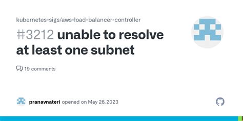 unable to resolve at least one subnet · issue 3212 · kubernetes sigs