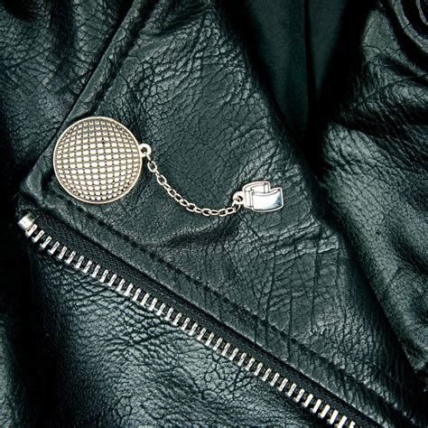 Disco Ball And Chain Enamel Pin Dead Disco
