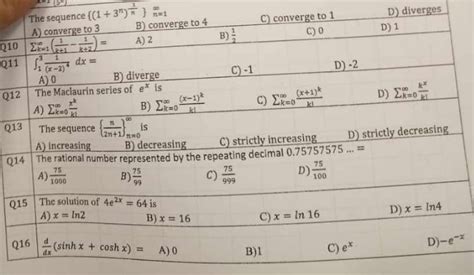 solved the sequence { 1 3n 1n} ∞n 1c ﻿converge to 1d
