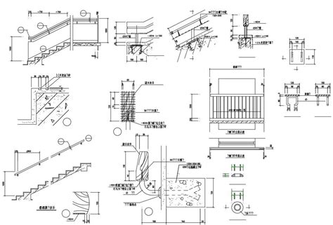 Cad Blocks Of The Staircase In Dwg File
