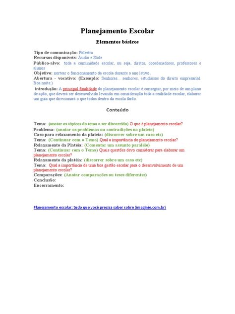 Modelo Roteiro Palestra Pdf