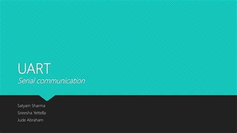 Serial Communication Uart Soc Ppt