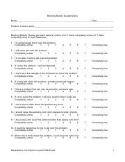 Blocking Beliefs Questionnaire Pdf Blocking Beliefs Questionnaire