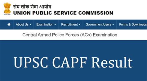 Upsc Capf Ac Result 2021 Out Answer Key Merit List Cut Off Marks