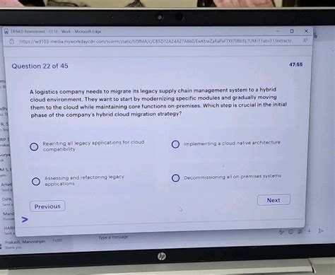A Logistics Company Needs To Migrate Its StudyX