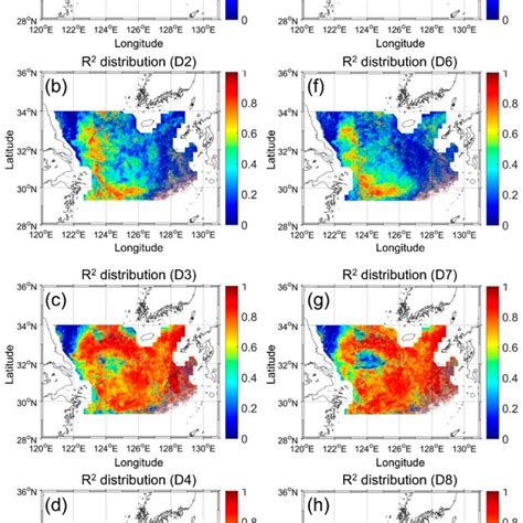 Coefficient Of Determination R² Maps Between Smap And Goci Sss Download Scientific Diagram