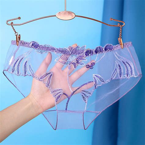 Womens Sexy Sheer Lace Briefs Ladies Seamless Knickers Panties See Through Soft Ebay