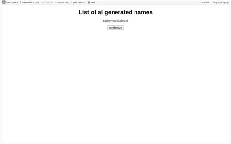 list of ai generated names