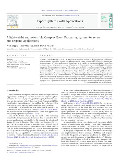 pdf a lightweight and extensible complex event processing system for