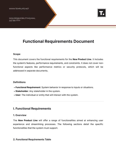 Free API Business Requirements Document Template To Edit Online