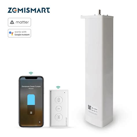 Zemismart Matter 오버 스레드 스마트 모터 슬라이드 커튼 엔진 구글 홈 스마트 티몬