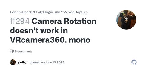 Camera Rotation Doesn T Work In VRcamera360 Mono Issue 294