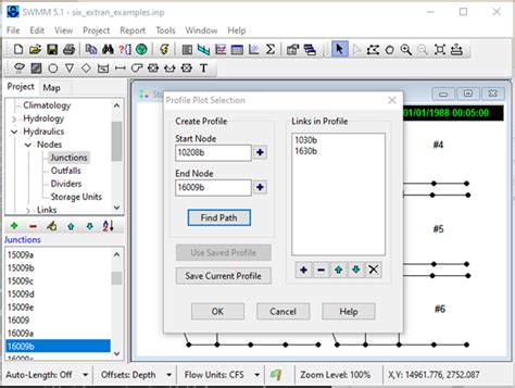 Different Set Of Links In Profile Between This And The Delphi Version Issue USEPA SWMM