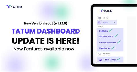 New And Enhanced Dashboard Features Are Now Available To All Tatum