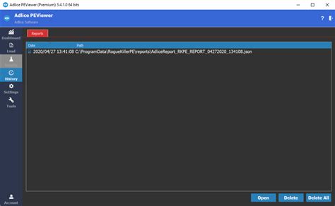 Peviewer Documentation History • Adlice Software
