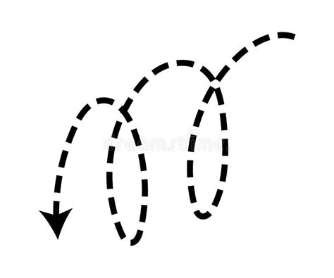 Dashed Arrow Set Vector Doodle Dot Line Stock Vector Illustration Of Target Direction