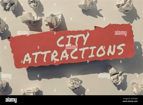 Conceptual Display City Attractions Business Idea On Demand