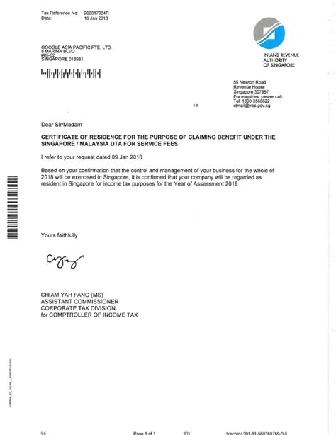 Tc3 Certificate Of Residency