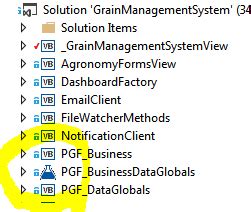 Net What Is The Meaning Of The Icons Beside The Project In Solution Explorer Visual Studio