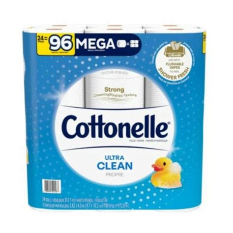 Cottonelle Ultra Clean Toilet Paper 24 Mega Rolls Frys Food Stores