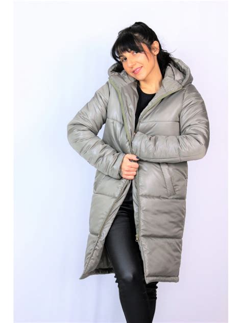 Дълго ватирано яке камък