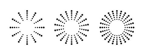 Dot Radial Circle Lines Circular Radiating Speed Vector Image